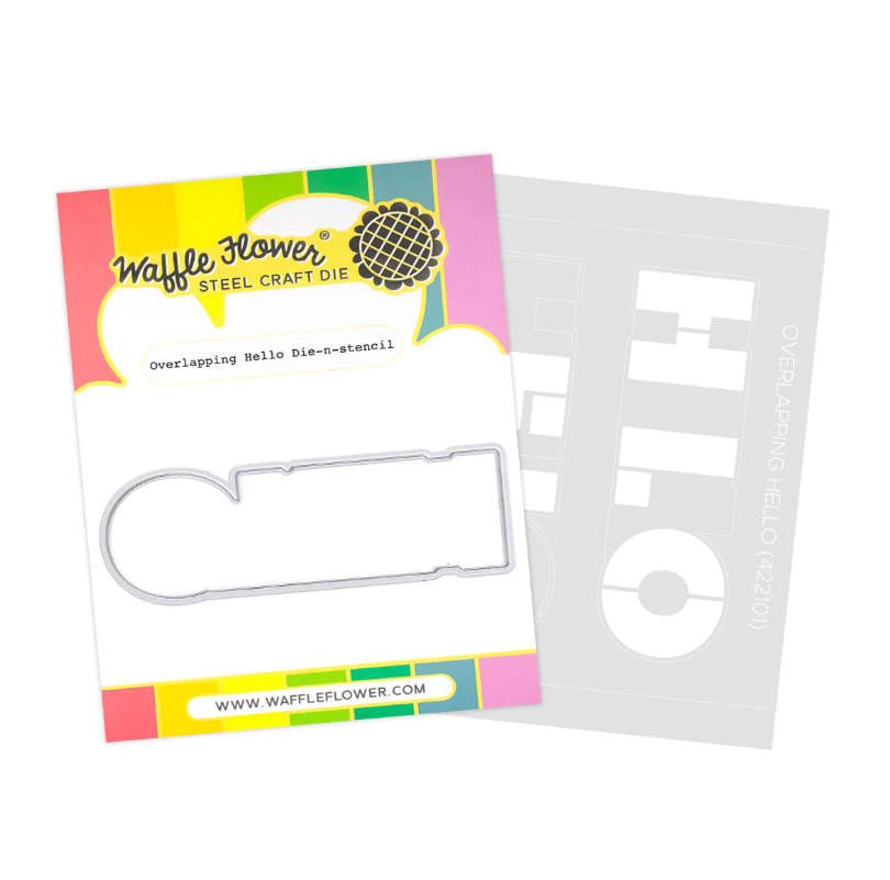 WAFFLE FLOWER - Overlapping Hello Die-n-stencil - Il Negozio della ...