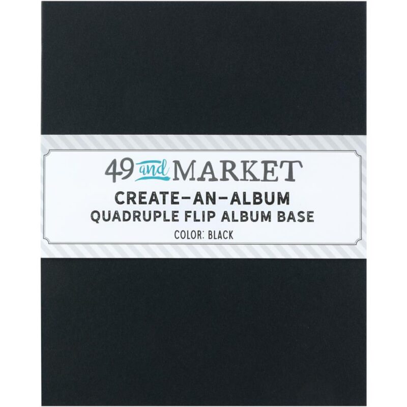 49 And Market Create-An-Album Quadruple Flip Album Base -Black - Il Negozio della mamma di Cle