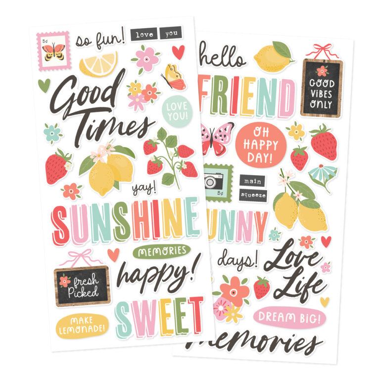 SIMPLE STORIES - Collezione Pink Lemonade - Foam Stickers - Il Negozio ...