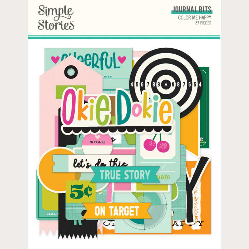 SIMPLE STORIES - Collezione Color Me Happy - Journal Bits & Pieces - Il ...