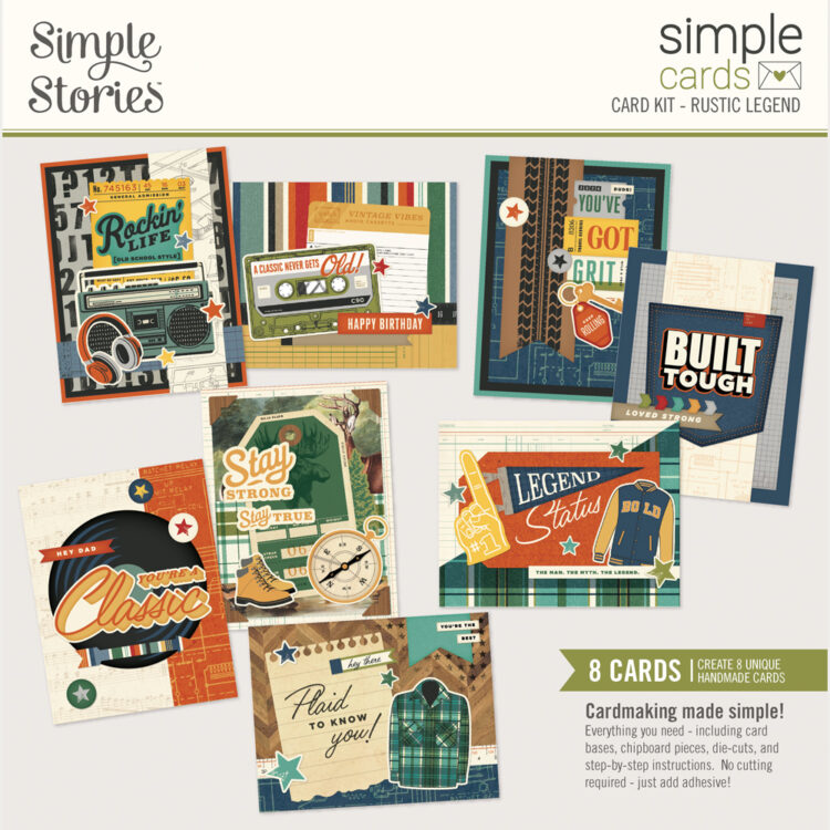 SIMPLE STORIES - Collezione Rustic Legend - Simple Cards Card Kit - Il ...