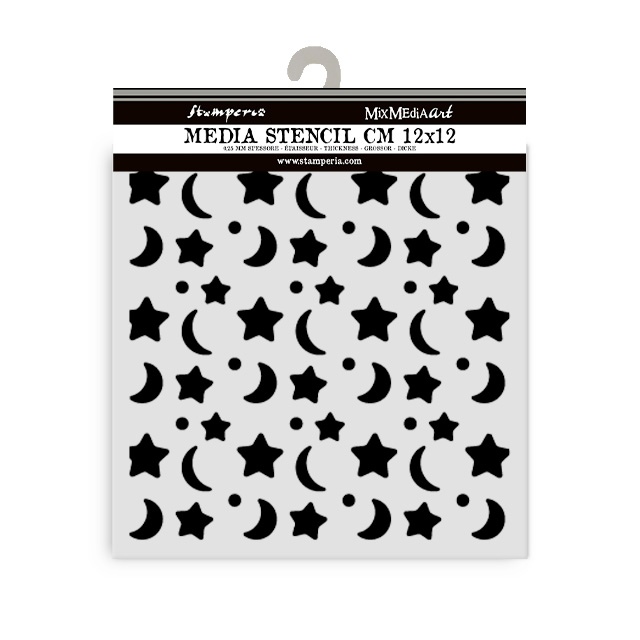 STAMPERIA - Collezione Baby - Stencil spesso cm 12X12 sole e luna - Il ...