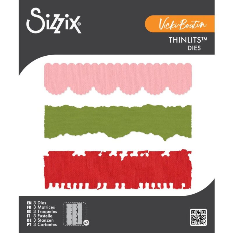 Sizzix Thinlits Die by Vicki Boutin Double Edgers (3pcs) - Il Negozio della mamma di Cle