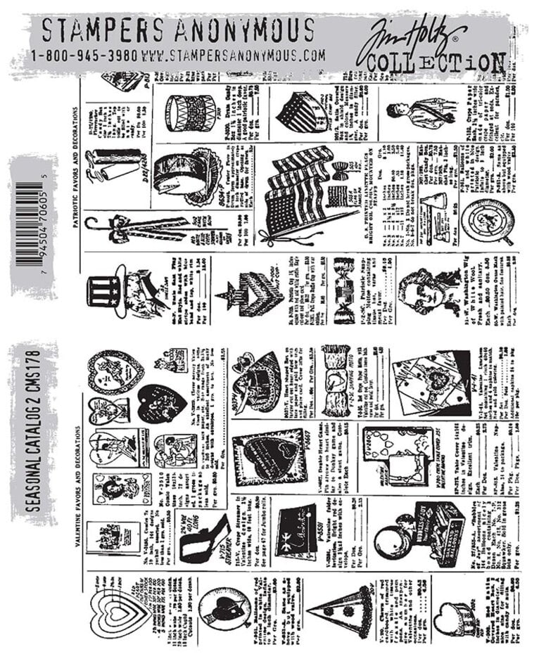 Stampers Anonymous Seasonal Catalog 2 Tim Holtz Cling Stamps - Il ...