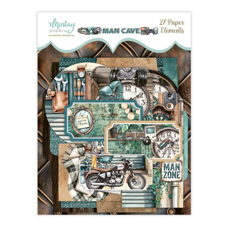 Mintay - Paper Elements - Man Cave, 27 pcs - Il Negozio della mamma di Cle