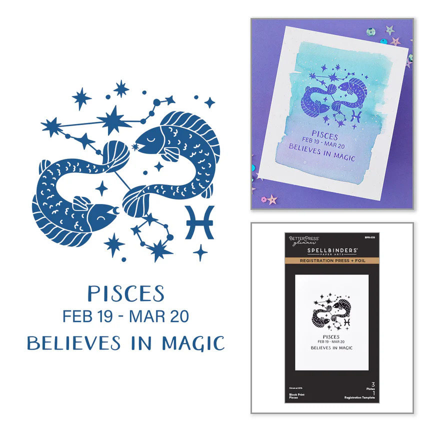 SPELLBINDERS - Collezione Block Print Zodiacs - Pisces Registration ...