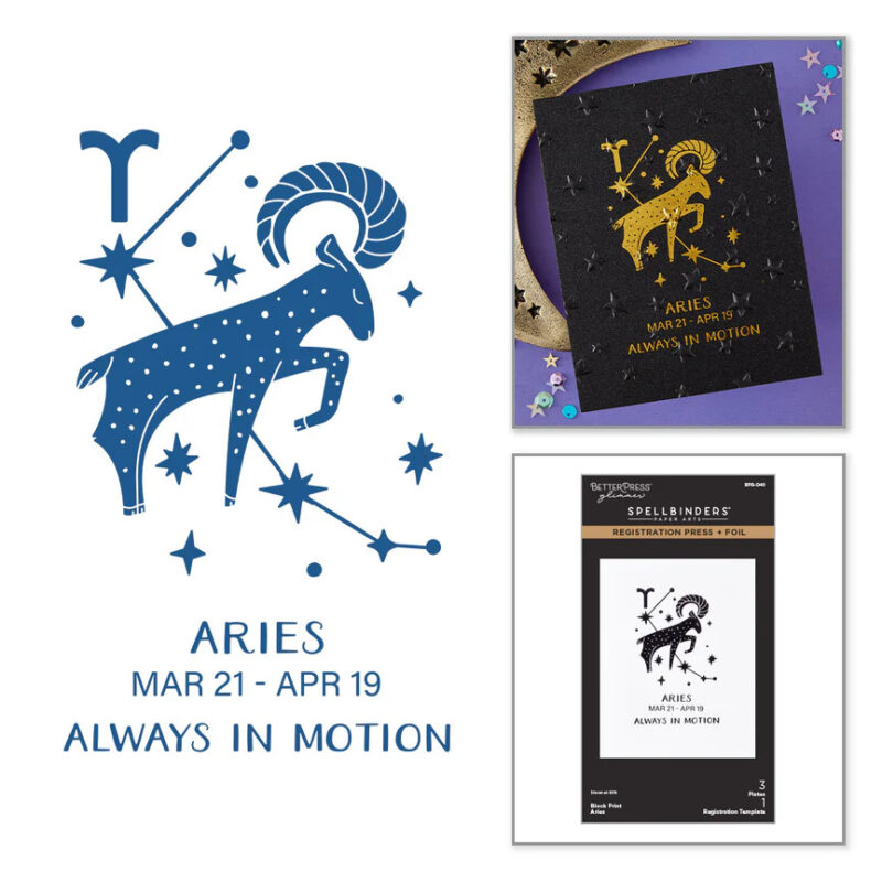 SPELLBINDERS - Collezione Block Print Zodiacs - Aries Registration ...
